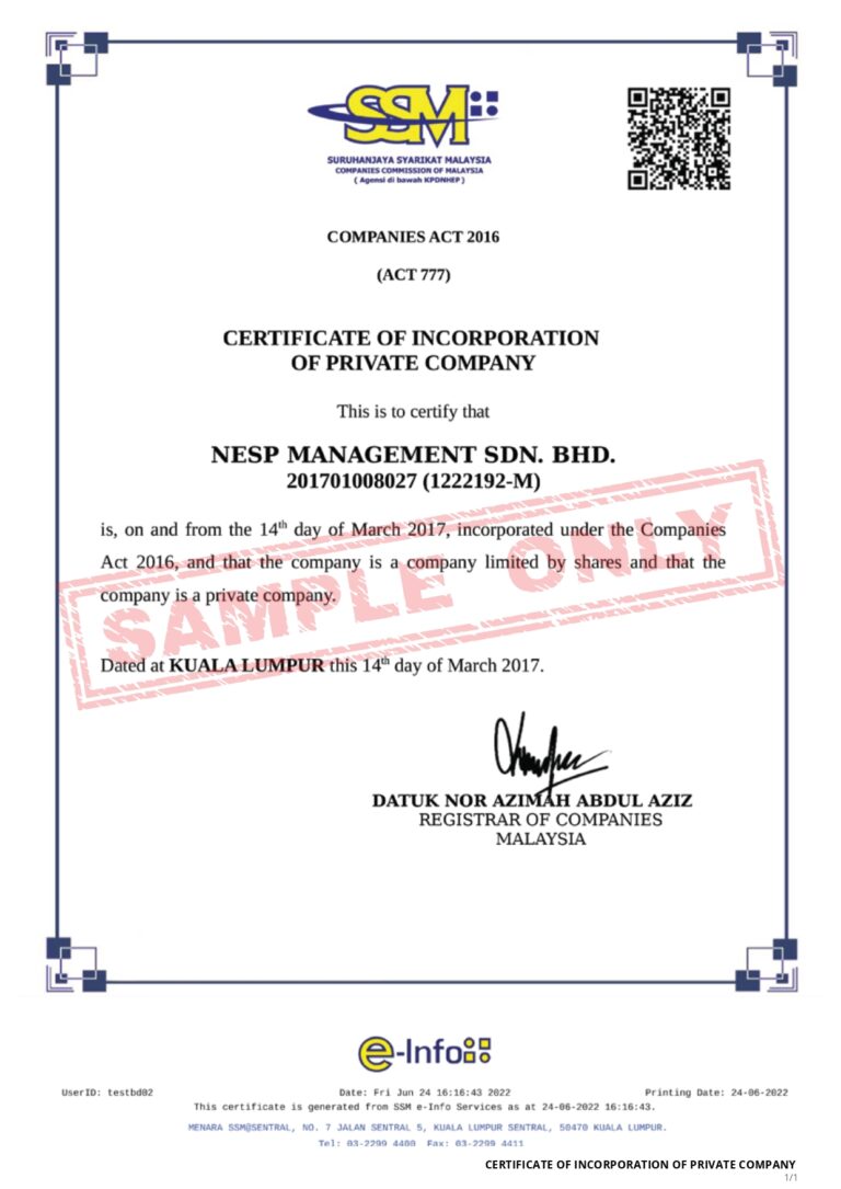 Sdn Bhd Statutory Forms Complete List