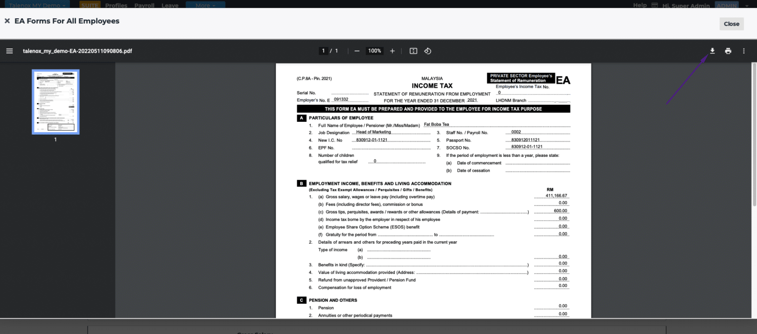 EA Form 2024 Excel Format Download Free