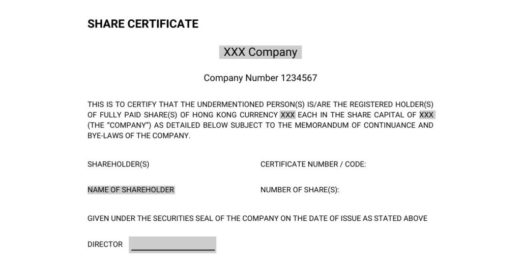 Share Certificate Services in Hong Kong | FastLane HK